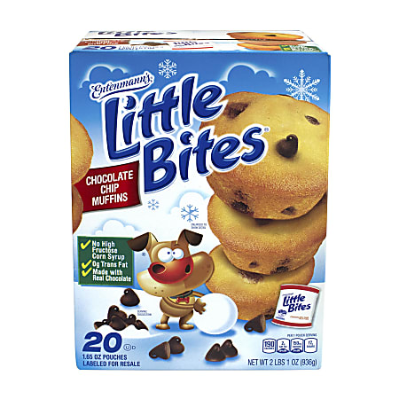 National Brand Entenmanns Little Bites Chocolate Chip Muffins Pack Of ...