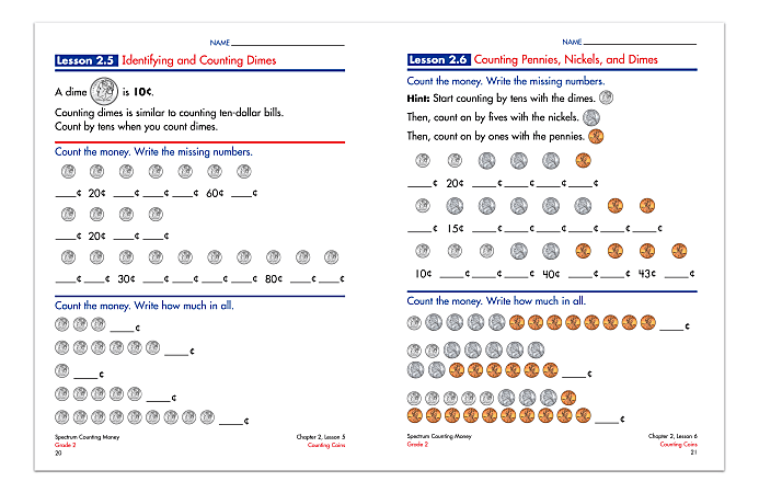 Spectrum Counting Money Workbook Grade 2 - Office Depot