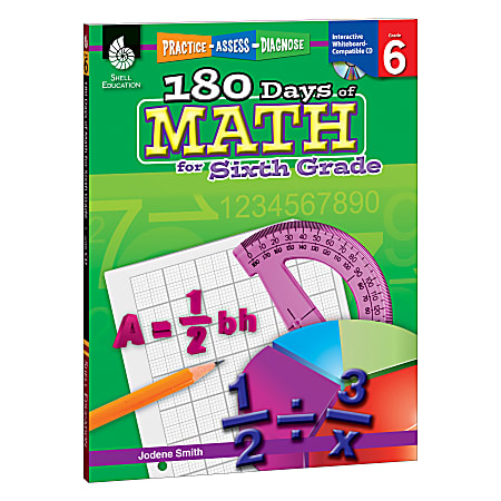 Shell Education 180 Days of Math Practice Grade 6 - Office Depot