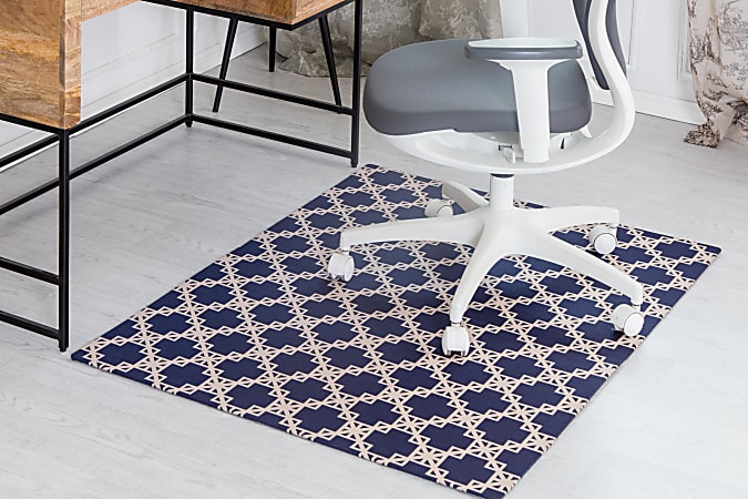 Anji Mountain Aberdeen Rug d Chair Mat 12 H x 36 W x 48 D BlueTan ...