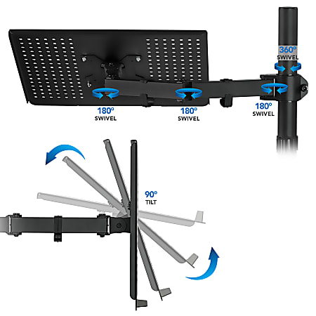 Mount It Laptop Notebook Desk Stand Mount Black MI 4352LT - Office Depot