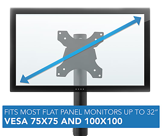Mount It Rolling Computer Work Station with Monitor Mount 37 H x 27.5 W ...