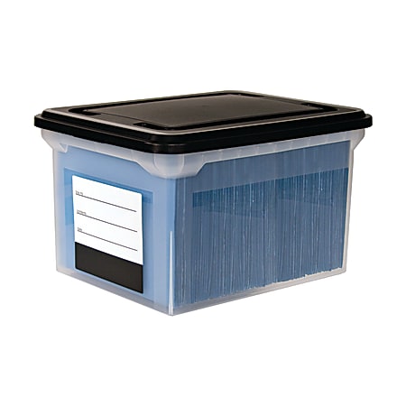 Advantus Letter And Legal File Tote 18 L x 14 14 W x 10 78 H ClearBlack ...