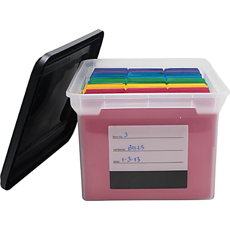 Advantus Letter And Legal File Tote 18 L x 14 14 W x 10 78 H ClearBlack ...