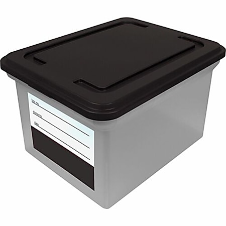 Advantus Letter And Legal File Tote 18 L x 14 14 W x 10 78 H ClearBlack ...