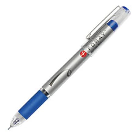FORAY Big Tank Gel Pens 0.5 mm Needle Point Blue Barrel Blue Ink Pack ...