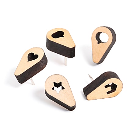 U Brands Location Push Pins Natural Set Of 12 Pins - Office Depot