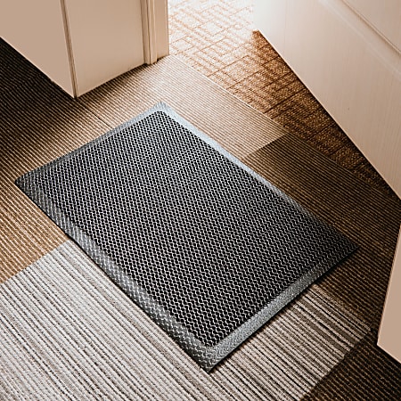 Floortex Doortex Meshmat Entrance Mat 16 x 24 Metallic Gray - Office Depot