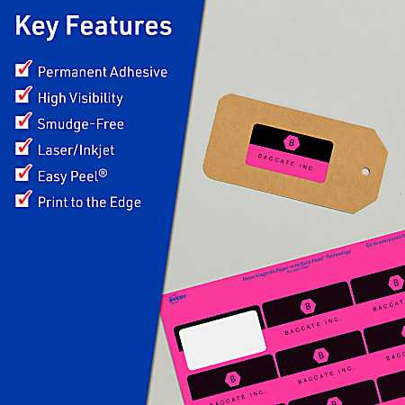 Avery Print To The Edge Labels With Sure Feed Technology And Easy Peel 94228 NMP40 Rectangle 1 ...