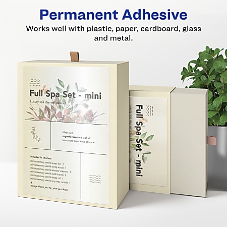 Avery Pearlized Permanent Labels With Sure Feed 94258 PIP25 Rectangle 5 ...