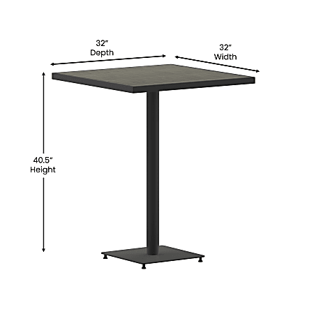 Flash Furniture Lark Commercial Grade Square Outdoor Furniture Bar ...