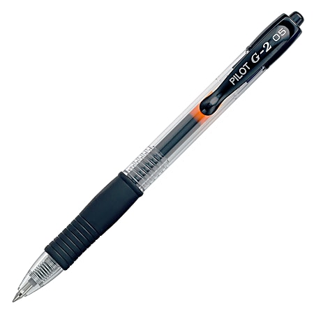 Pilot G2 Retractable Gel Pens Extra Fine Point 0.5 mm Clear Barrels ...