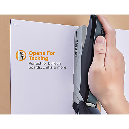 PaperPro inFLUENCE One Finger Premium Desktop Stapler BlackSilver ...