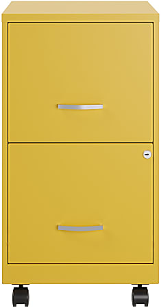 Realspace SOHO Smart 18 D Vertical 2 Drawer Mobile File Cabinet Gold ...