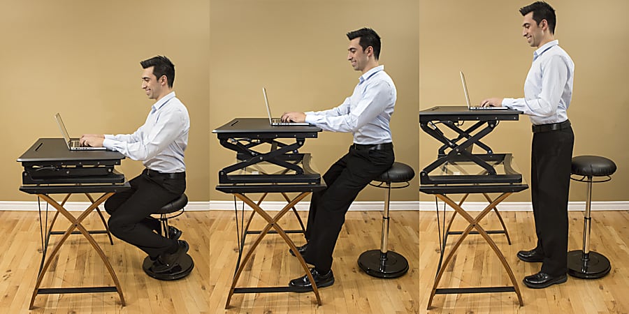 Kore Design Office PLUS Standing Desk Chair Vinyl Black - Office Depot