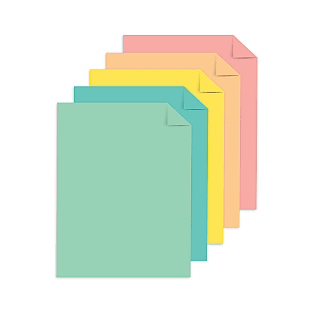 Astrobrights Color Card Stock Punchy Pastel Assortment Letter 8.5 x 11 ...