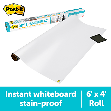 Post it Non Magnetic Dry Erase Whiteboard Surface 48 x 72 White ...