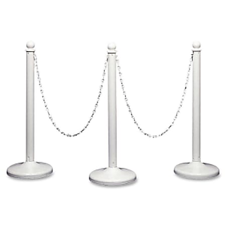 Tatco Plastic Stanchion Chain 40 White - Office Depot