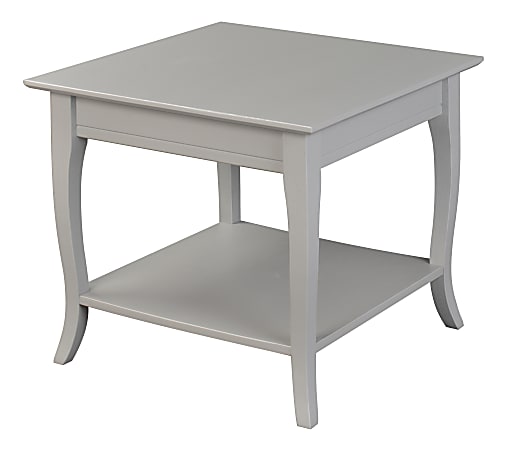 Linon Home Decor Products Derora End Table With Shelf 21 H x 24 W x 24 ...