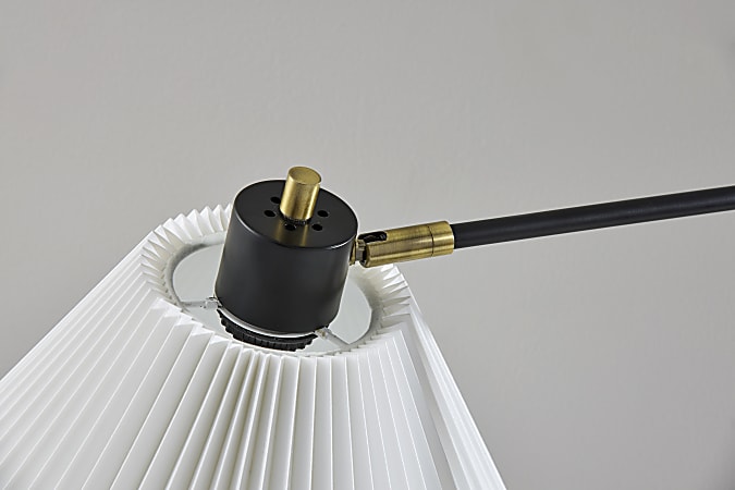 Adesso Elijah Table Lamp 27 12 H Off White ShadeBlack Antique Brass ...