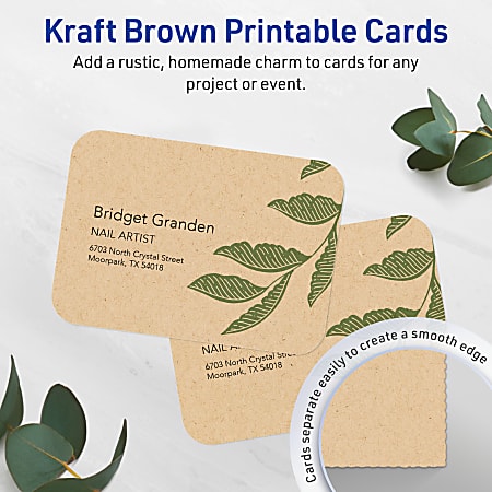 Avery Printable Rounded Corner Business Cards With Sure Feed Technology ...