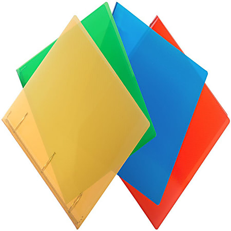 JAM PAPER 3 Ring Plastic Binder 2 inch Assorted 4Pack - Office Depot