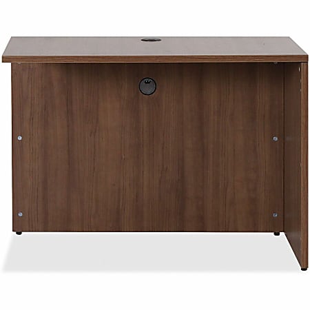 Lorell Essentials 48 W Reverse Desk Return Shell Walnut - Office Depot