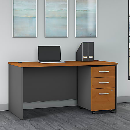 Bush Business Furniture Series C Components 60 W Computer Desk 3 Drawer ...