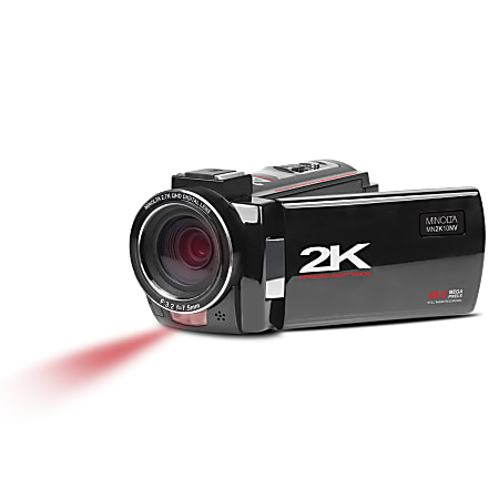 Minolta 2.7K Quad HD 16x Digital Zoom IR Night Vision Video Camcorder ...
