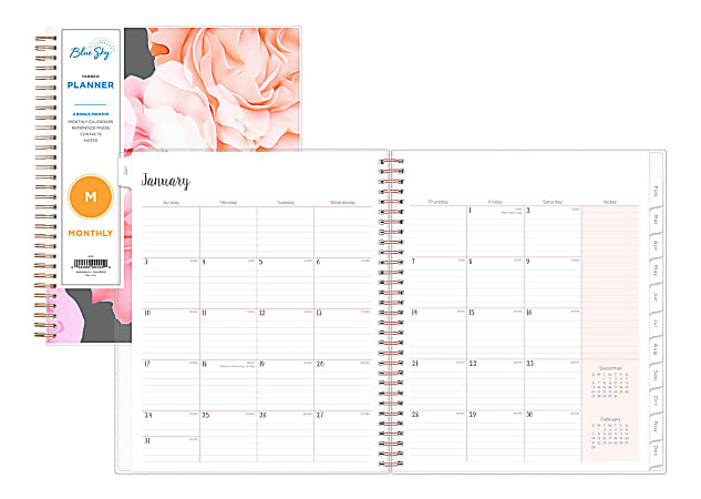 Blue Sky Monthly Planner 8 x 10 Joselyn January to December 2021 101395 ...