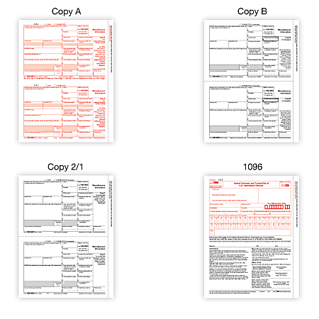 Office Depot 1099 MISC Laser Tax Forms With Software 4 Part 2 Up 8 12 x ...