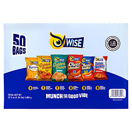 Wise Foods Grab Snack Variety Pack Pack Of 50 Bags - Office Depot