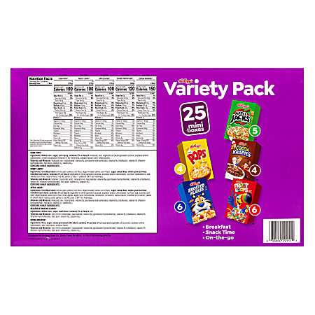 variety cereal boxes