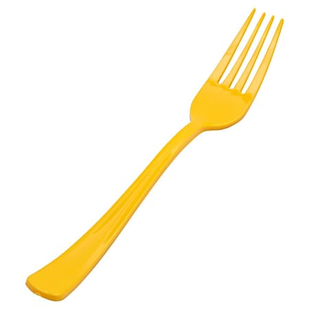 JAM PAPER Premium Utensils Party Pack Plastic Forks Yellow 48 ...