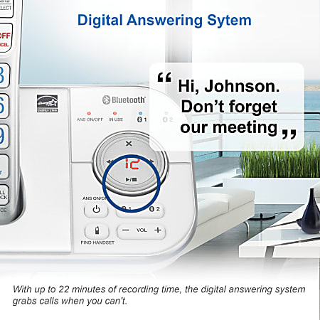 VTech Bluetooth DECT 6.0 Expandable Cordless Phone With Connect to Cell ...