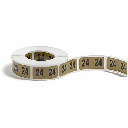 Smead ETYJ Color Coded Year Labels SMD68324 34 x 1 12 Gold Roll Of 500 ...