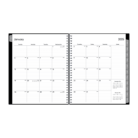 2025 Blue Sky Monthly Planning Calendar, 8” x 10”, Enterprise Black ...