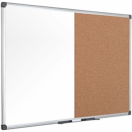 MasterVision CorkNon Magnetic Melamine Dry Erase Whiteboard Combination ...