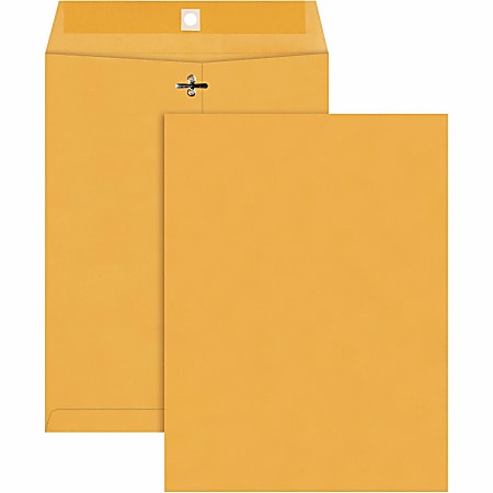 Quality Park Envelopes 9 x 12 Clasp Closure Brown Box Of 100 QUA37790 ...