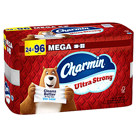 Charmin Ultra Strong Toilet Paper Mega Rolls 4 x 3 1516 White 220 ...