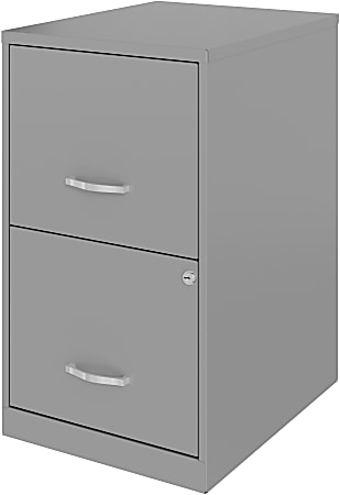 Realspace SOHO Smart 18 D Vertical 2 Drawer File Cabinet Silver ...