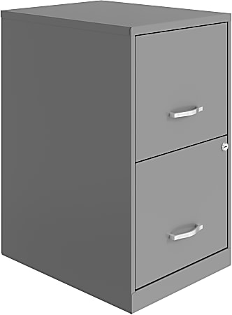 Realspace SOHO Smart 18 D Vertical 2 Drawer File Cabinet Silver ...