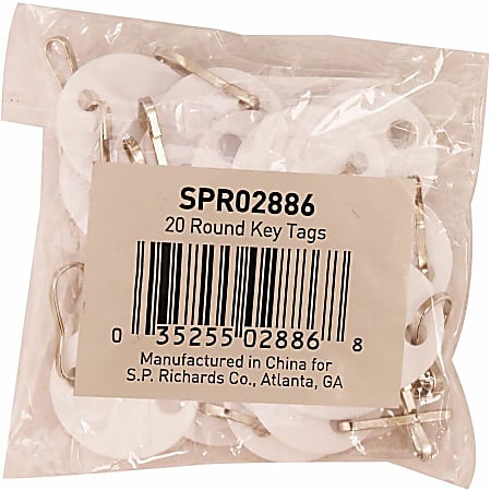 Sparco Oval Key Tags 0.75 Length x 1.10 Width Oval Hook Fastener ...