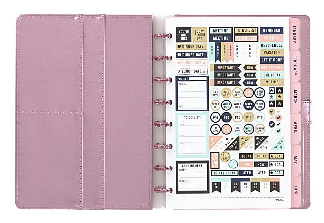 TUL Custom Note Taking System Discbound Monthly Planner 5 12 x 8 12 ...