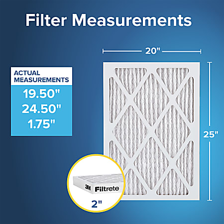 Filtrete 20 x 25 x2 Air Filter 12 HVAC Filters MERV 8 Premium Allergen ...