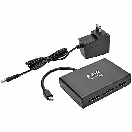 Eaton Tripp Lite Series 3 Port Mini DisplayPort to DisplayPort Multi Monitor Splitter MST Hub 4K ...