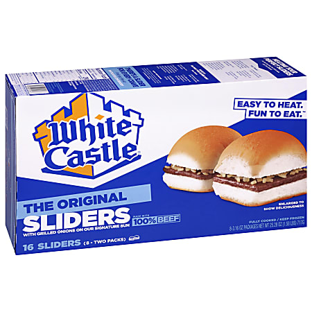 White Castle Individually Wrapped Original Hamburger Sliders 25.28 Oz ...