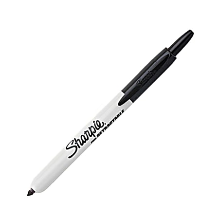 Sharpie Retractable Permanent Marker Black - Office Depot