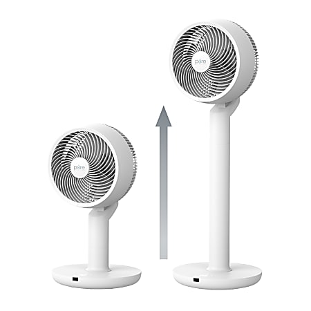 Pure Enrichment 2 In 1 Circulating Floor And Desk Fan 35 x 12 14 White ...