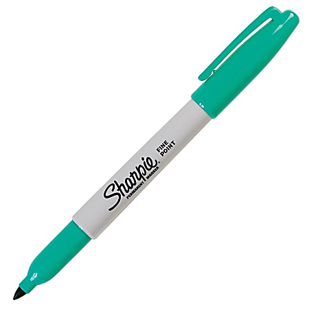 Sharpie Permanent Fine Point Marker Aqua - Office Depot